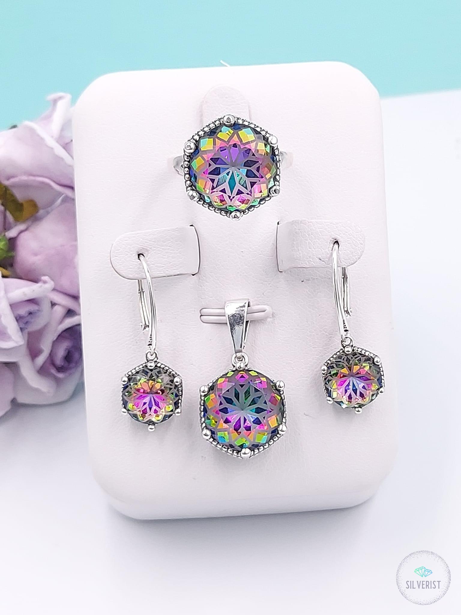 Swarovski lotus set - SilveristUK