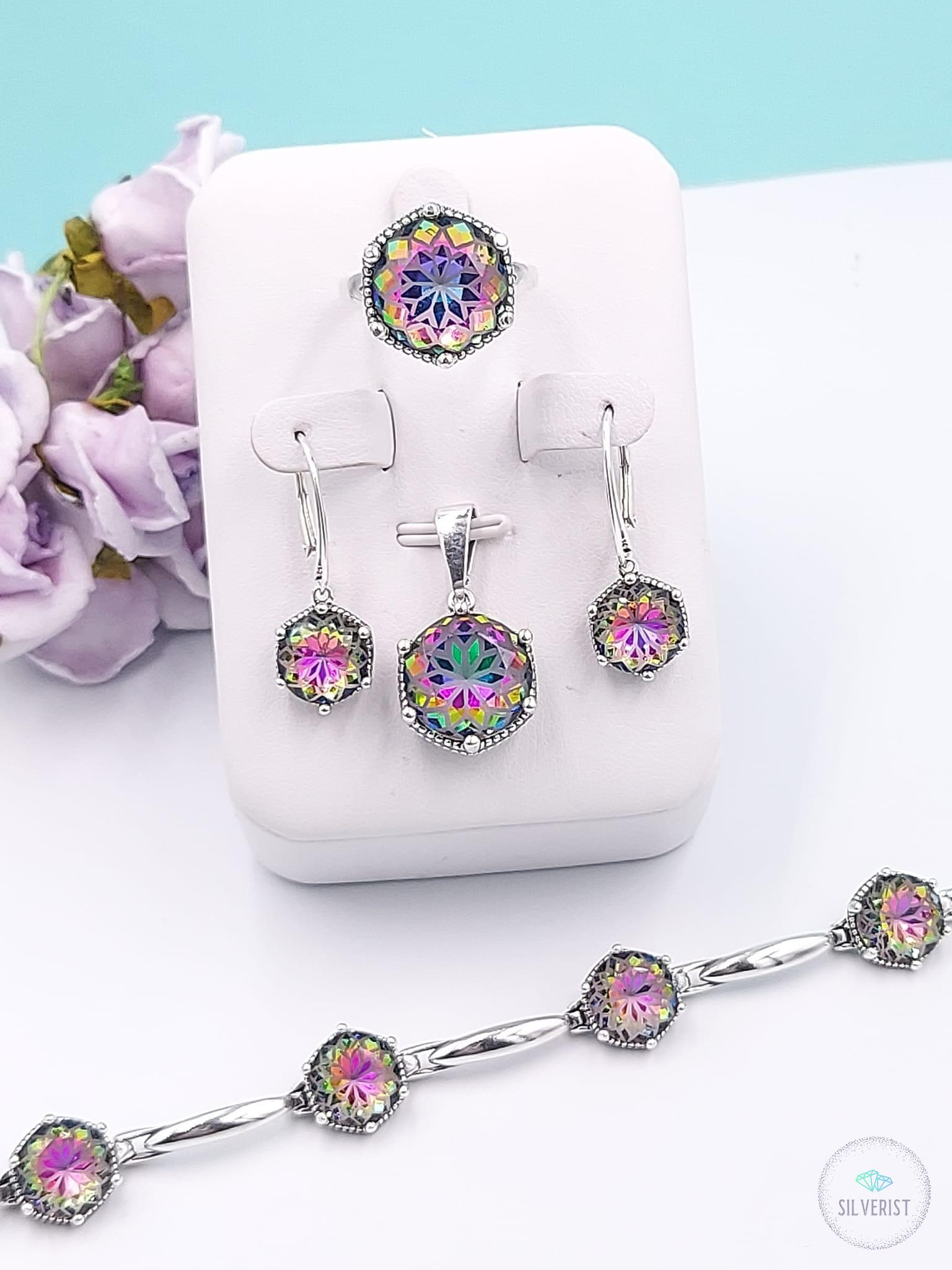 Swarovski lotus set - SilveristUK